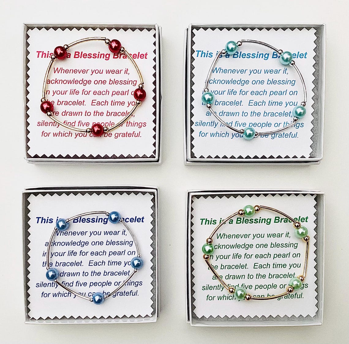 Handmade NEW BLESSING BRACELETS in Many Colors in White Gift Box ...