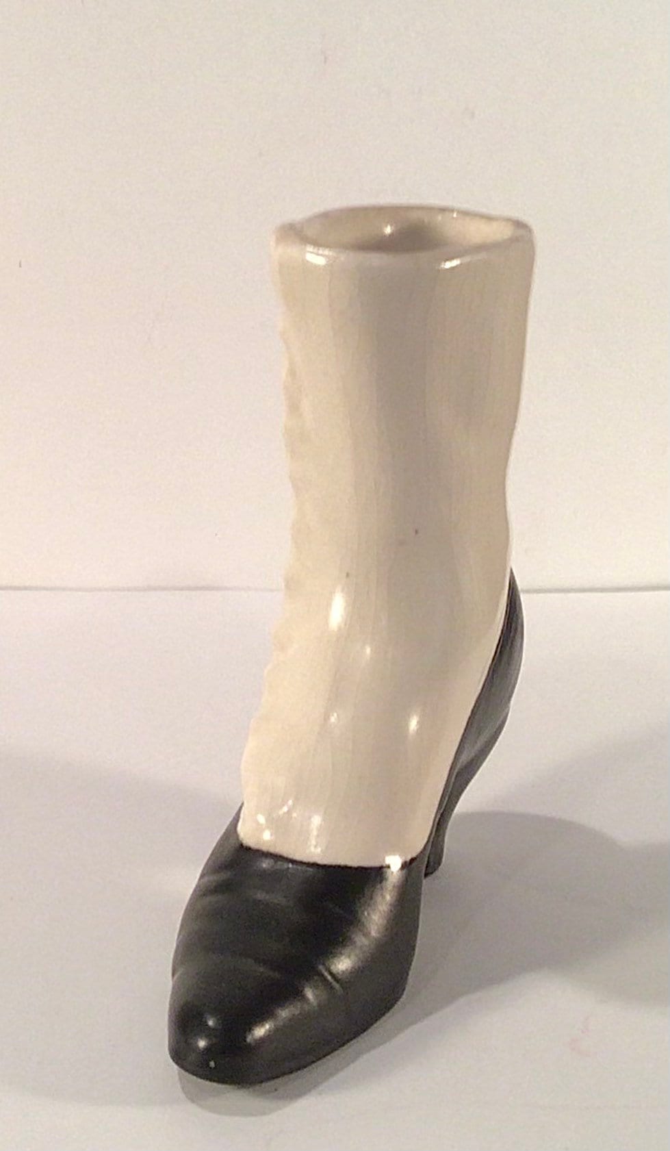 Vintage Ceramic Victorian Collectible Woman’s High Top Button up Boot ...
