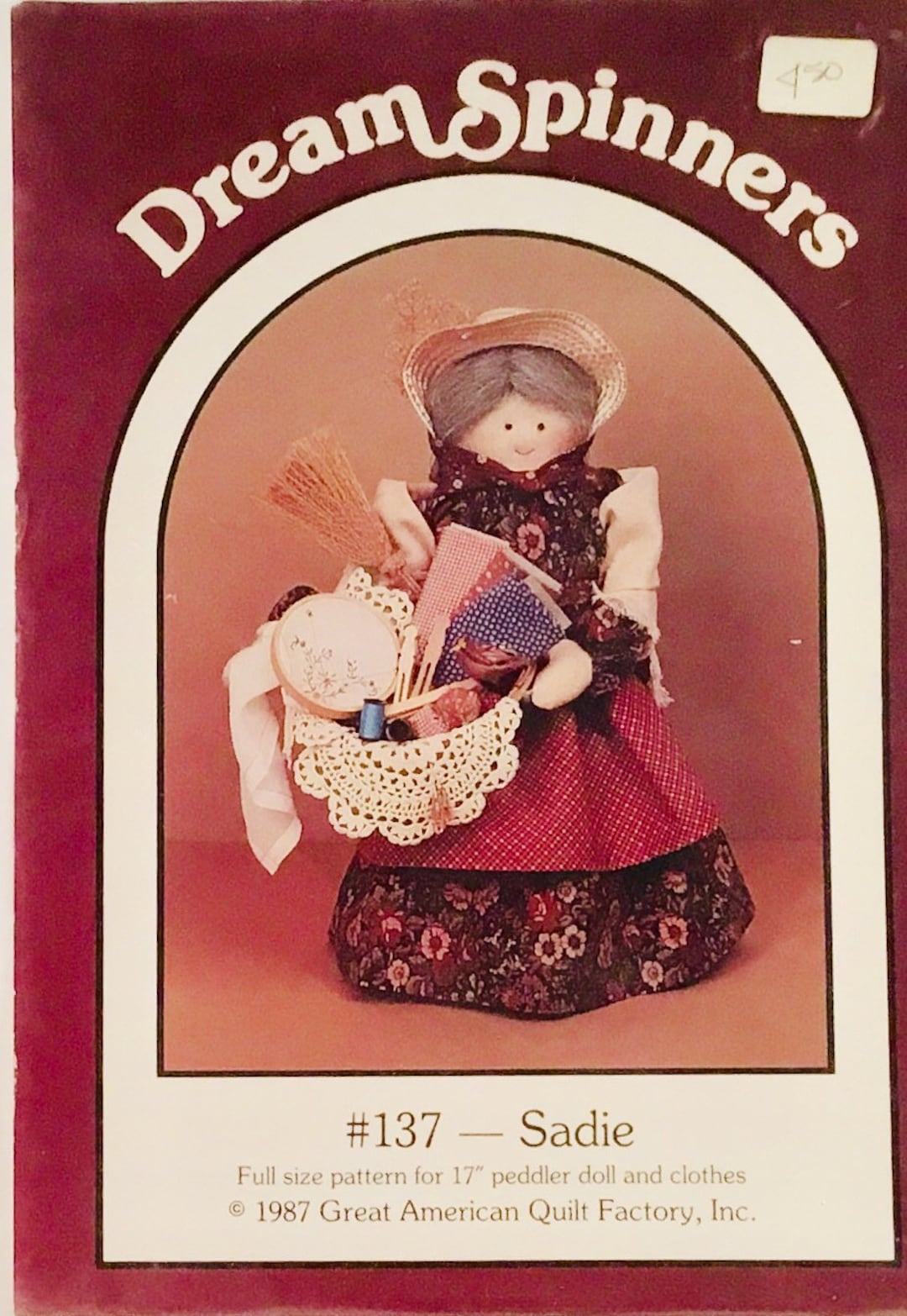 NEW 17” Dream Spinners Sadie Doll Craft Pattern/instructions for You to ...