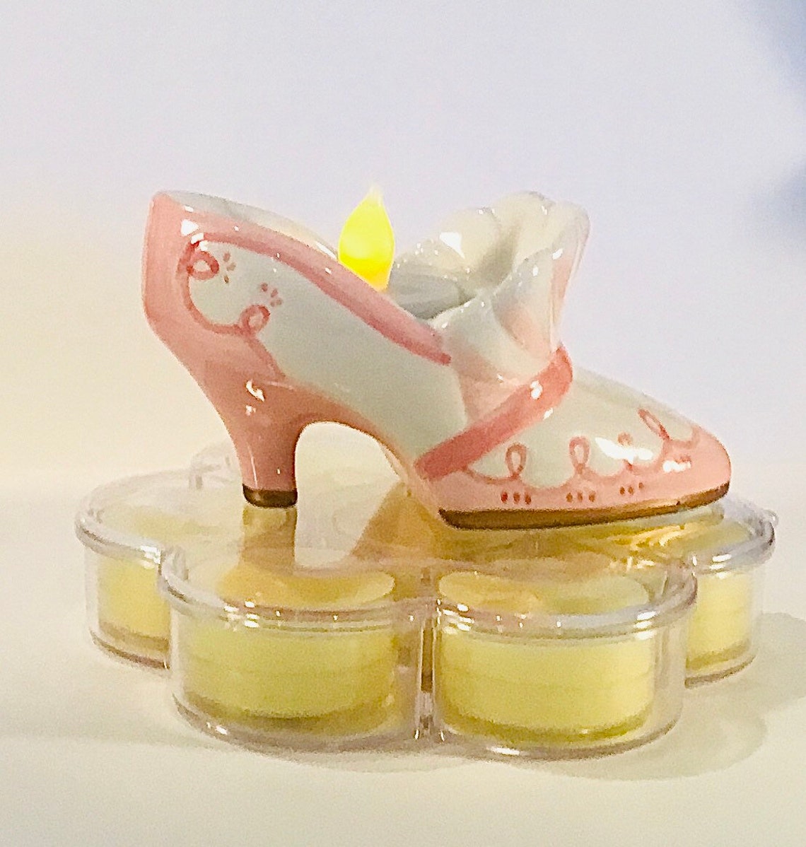 Reduced - Cute Ceramic Shoe Tea Light Candle Holder With Seven ...