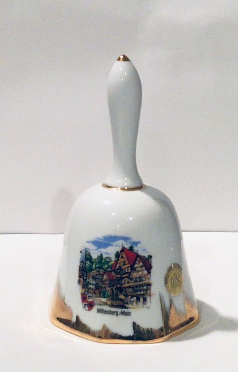 Vintage REUTTER Porcelain Bell With Street Scene From W - Etsy