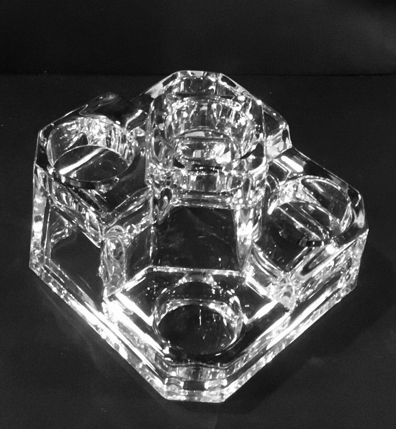 REDUCED - Vintage PARTYLITE 24% Lead Crystal Castle Tealight Candle ...