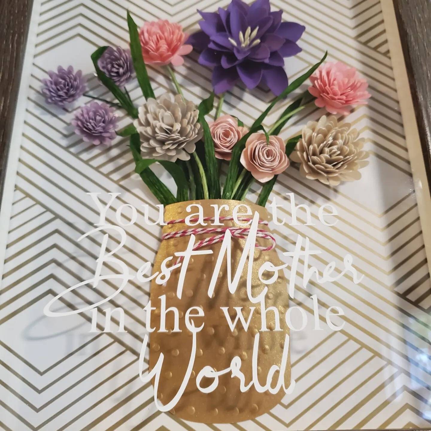 Shadowbox Mason Jar Frame Paper Flowers Frame Bouquet - Etsy
