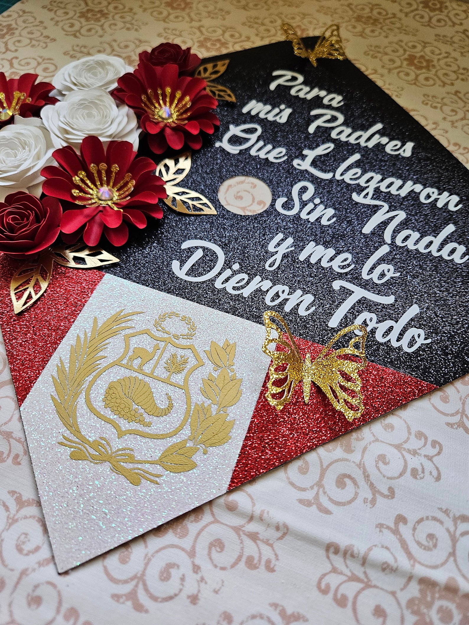 Peru Graduation Cap Topper, Graduation Topper, Peru Flag - Etsy