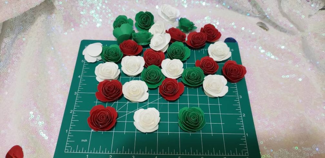 Mini Paper Flowers, Mini Paper Roses, Paper Flowers, Cardstock Flowers ...