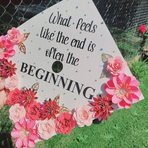 Pink Graduation Cap Topper, Graduation Cap - Etsy
