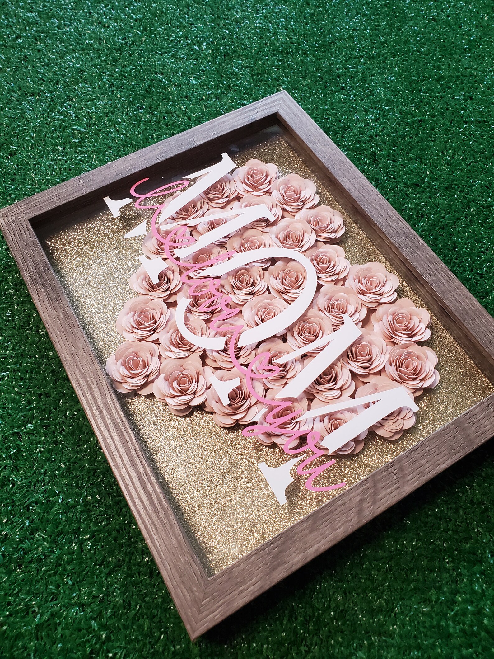 Mom Shadow Box I Love You Mom Mother's Day Gift Heart - Etsy