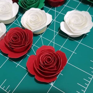 Mini Paper Flowers, Mini Paper Roses, Paper Flowers, Cardstock Flowers ...