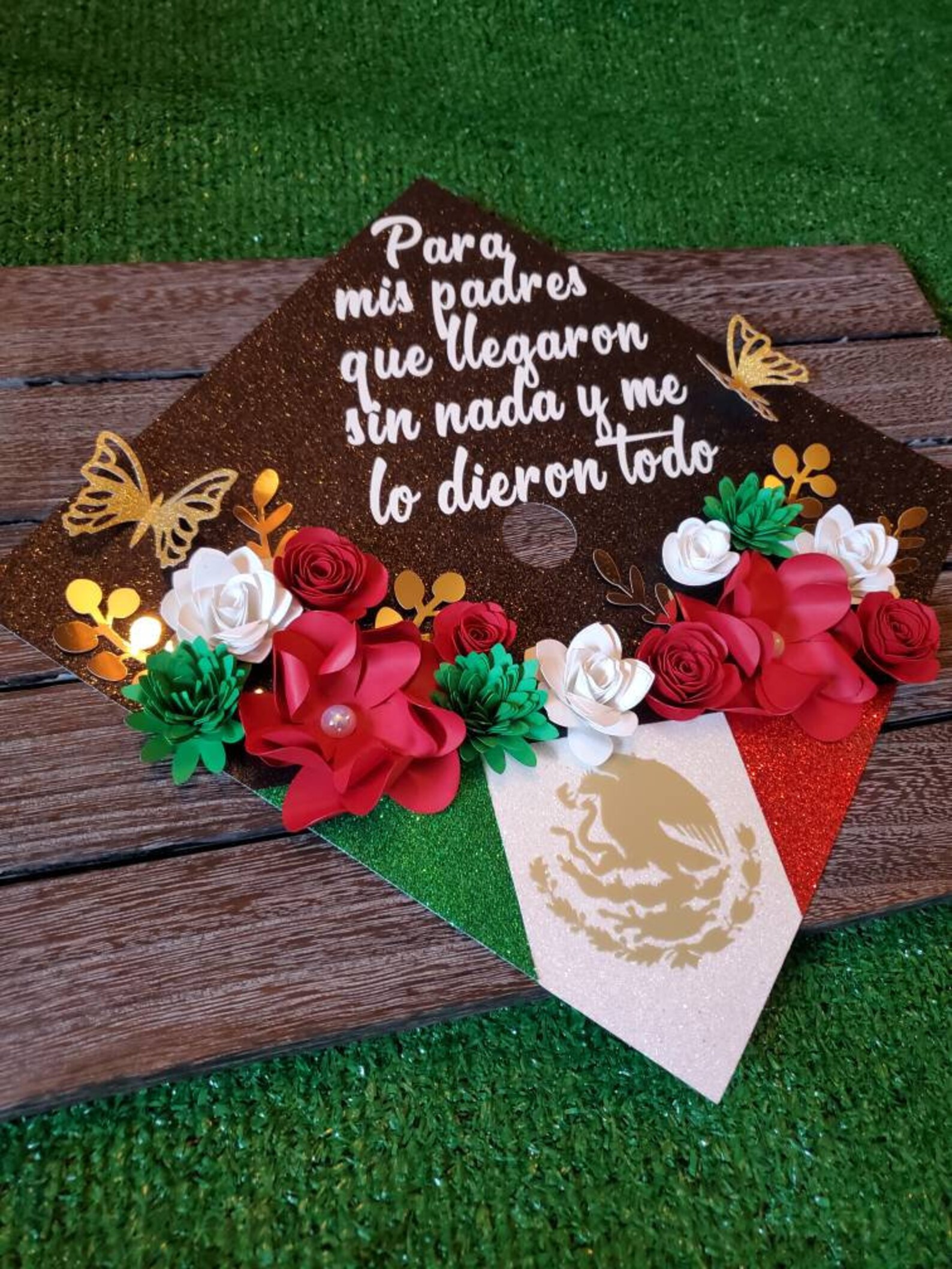 Graduation Cap Topper Mexican Graduation Topper Mexican Flag - Etsy