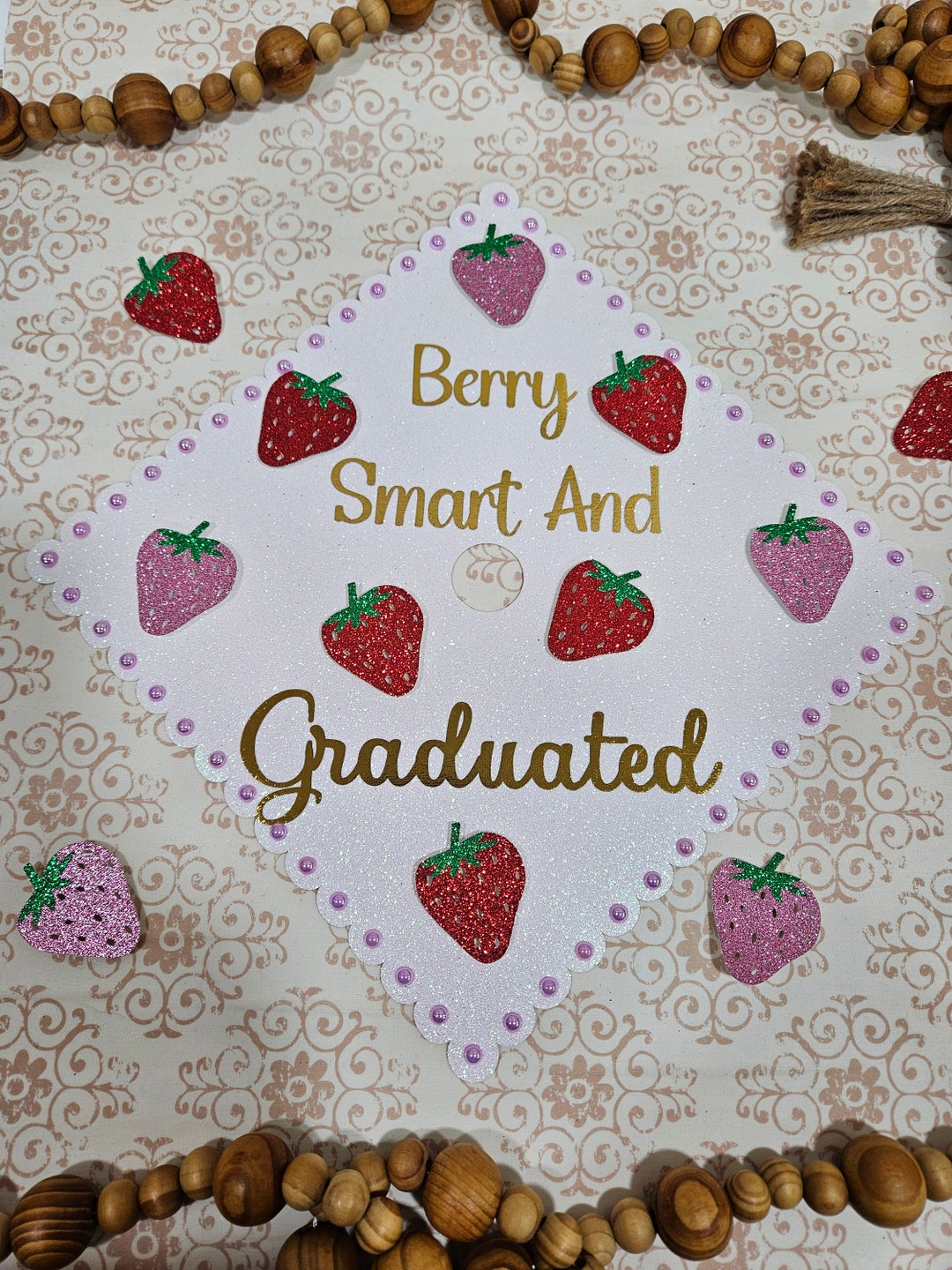 Berry Smart and Graduated Topper, Graduation Cap Topper, Strawberry ...