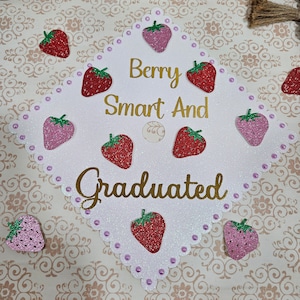 Berry Smart and Graduated Topper, Graduation Cap Topper, Strawberry ...