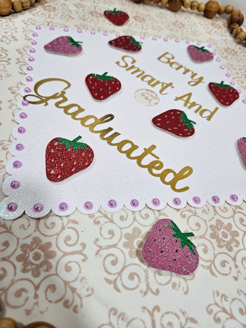 Berry Smart and Graduated Topper, Graduation Cap Topper, Strawberry ...