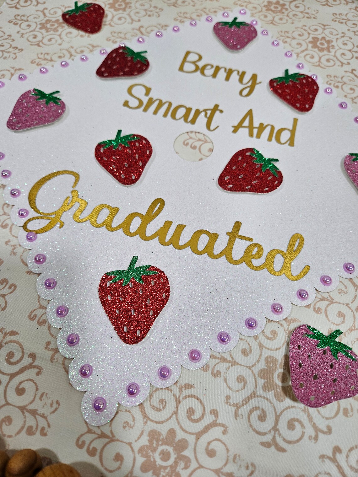 Berry Smart and Graduated Topper, Graduation Cap Topper, Strawberry ...