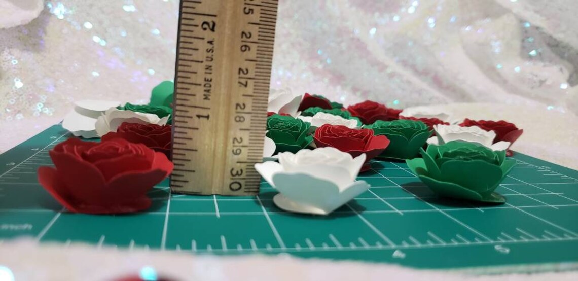 Mini Paper Flowers Mini Paper Roses Paper Flowers Cardstock - Etsy