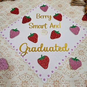 Berry Smart and Graduated Topper, Graduation Cap Topper, Strawberry ...
