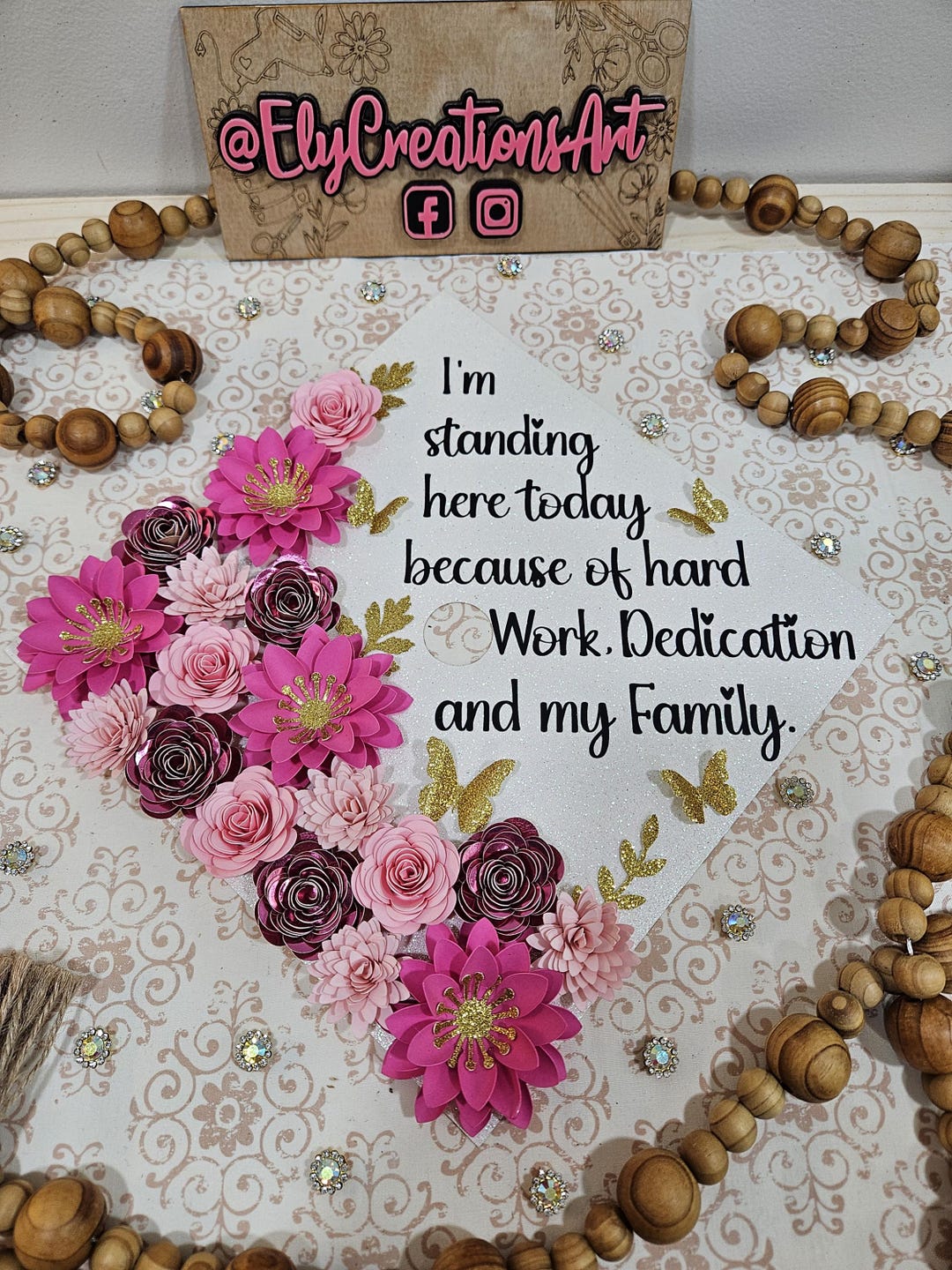 Pink Graduation Cap Topper - Etsy