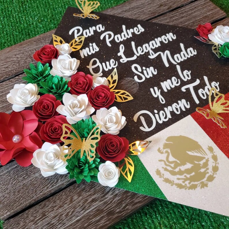 Graduation Cap Topper Paper Flowers Mexican Graduation Cap - Etsy