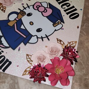 Hello Graduation, Kitty Graduation Cap Topper, Graduation Topper, Grad ...