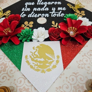 Graduation Cap Topper, Mexican Graduation Topper, Mexican Flag Topper ...