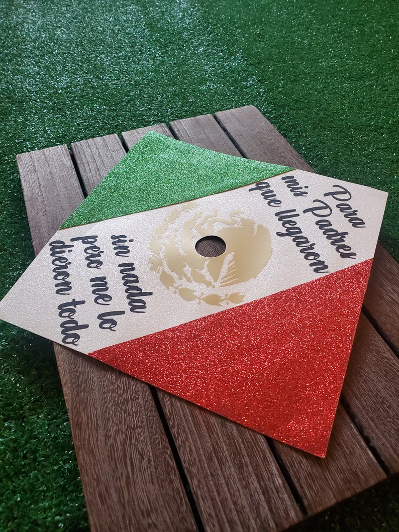 Mexican Flag Graduation Cap Topper, Graduation Cap Topper, Latino ...