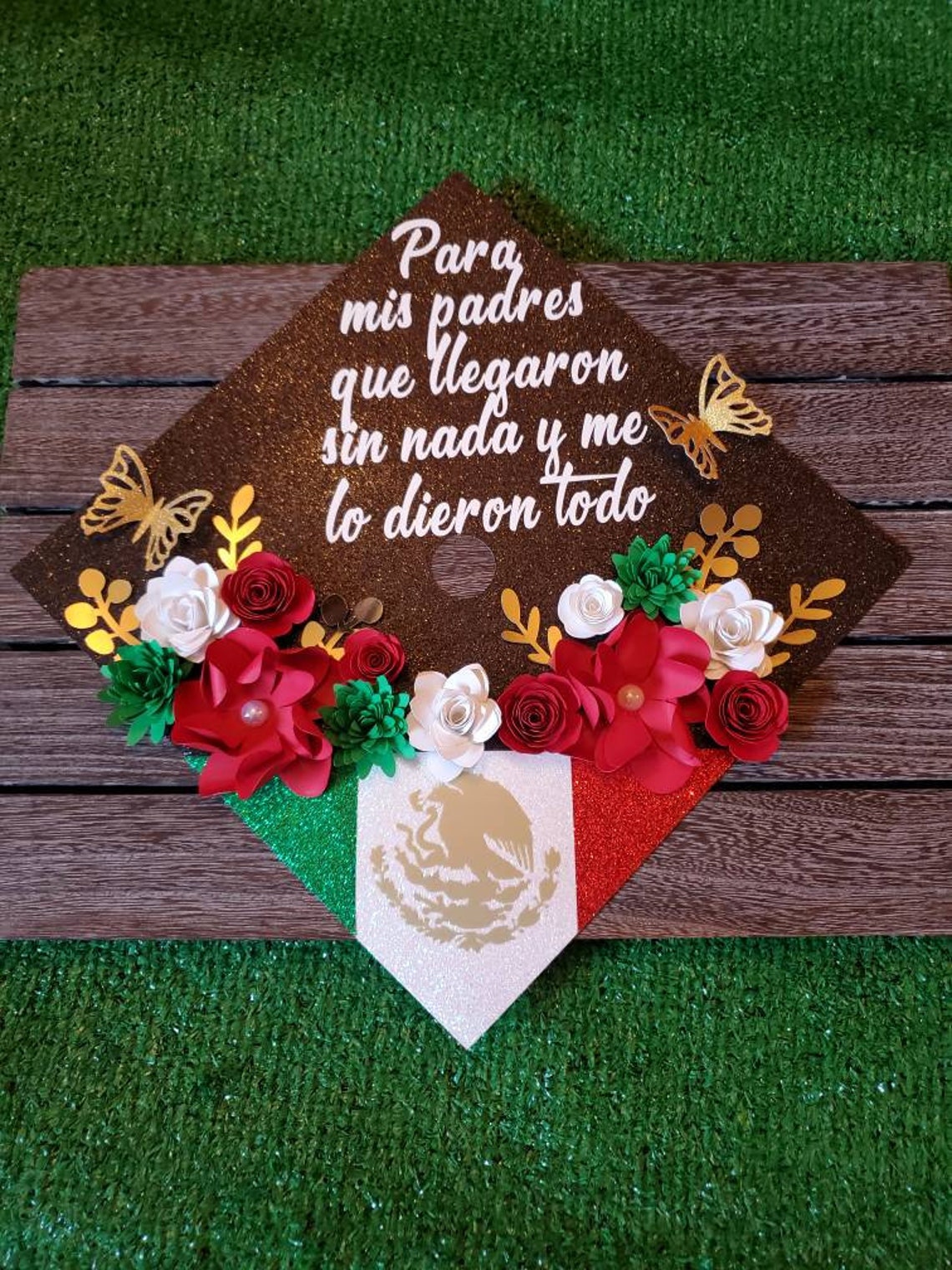 Graduation Cap Topper Mexican Graduation Topper Mexican Flag - Etsy