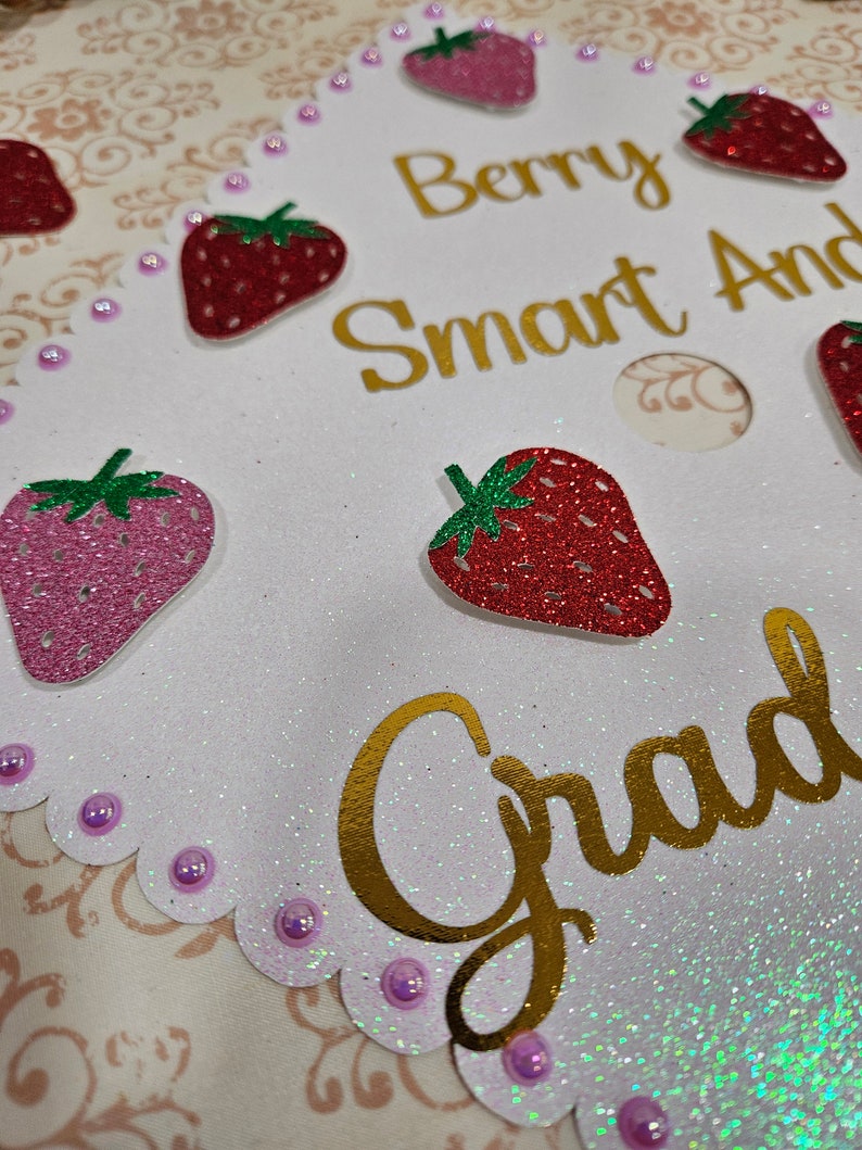 Berry Smart and Graduated Topper, Graduation Cap Topper, Strawberry ...