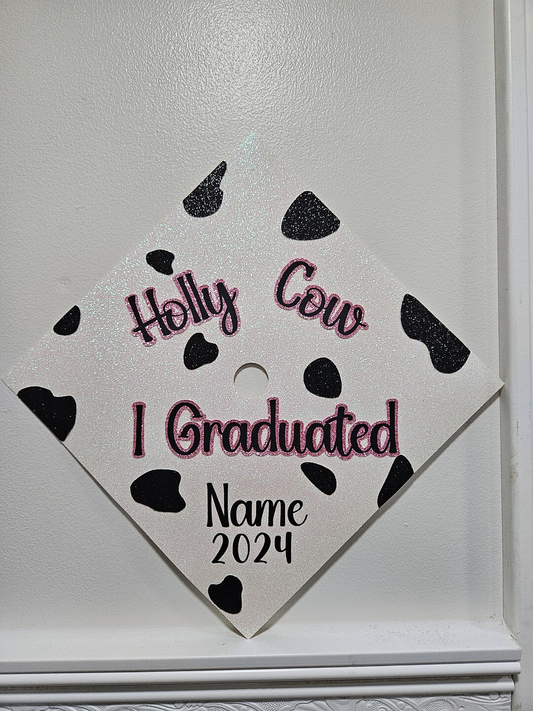 Holly Cow I Graduated, Graduation Cap Topper, Grad Cap Topper, Cow ...