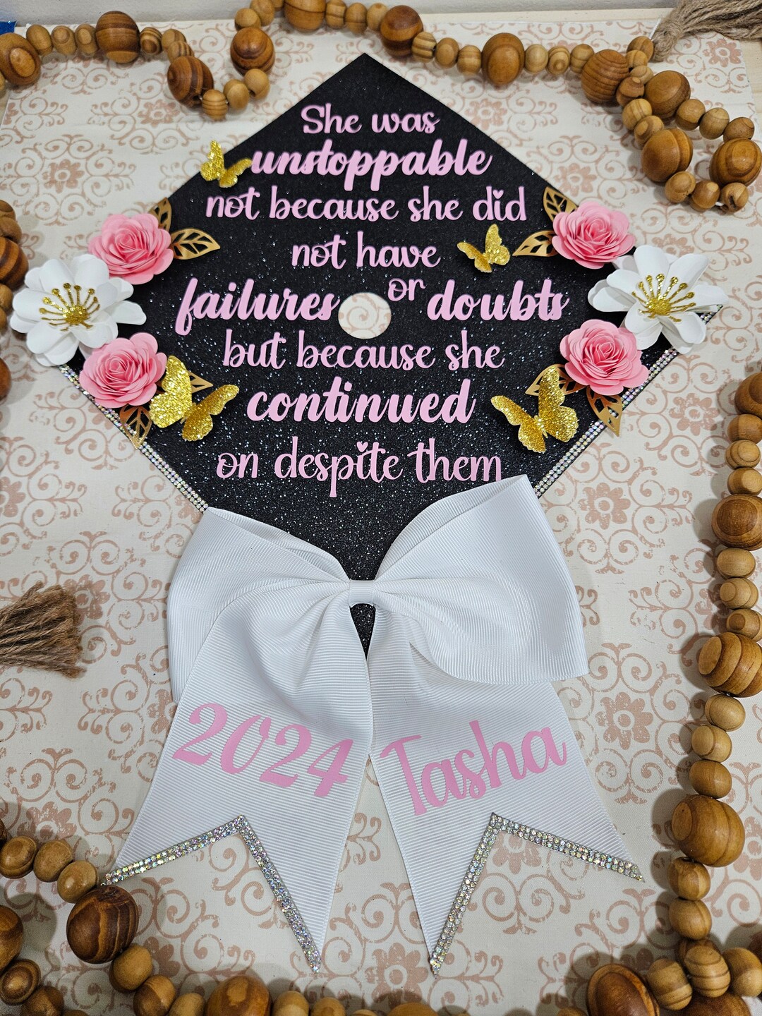 She Was Unstoppable, Graduation Cap, Cap Topper, Birrete De Graduación ...