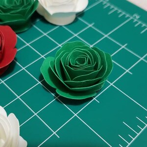 Mini Paper Flowers, Mini Paper Roses, Paper Flowers, Cardstock Flowers ...