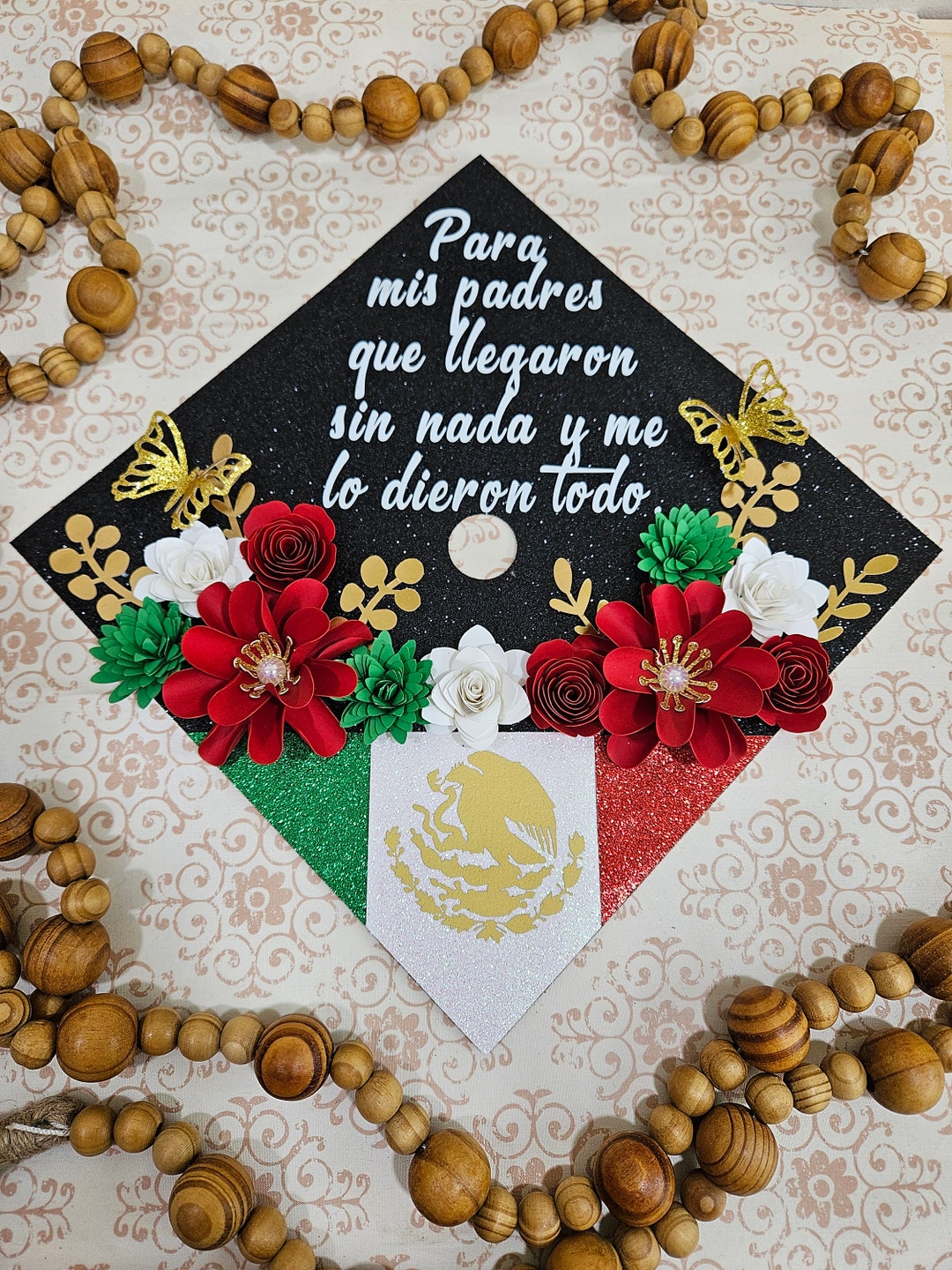 Graduation Cap Topper, Mexican Graduation Topper, Mexican Flag Topper ...