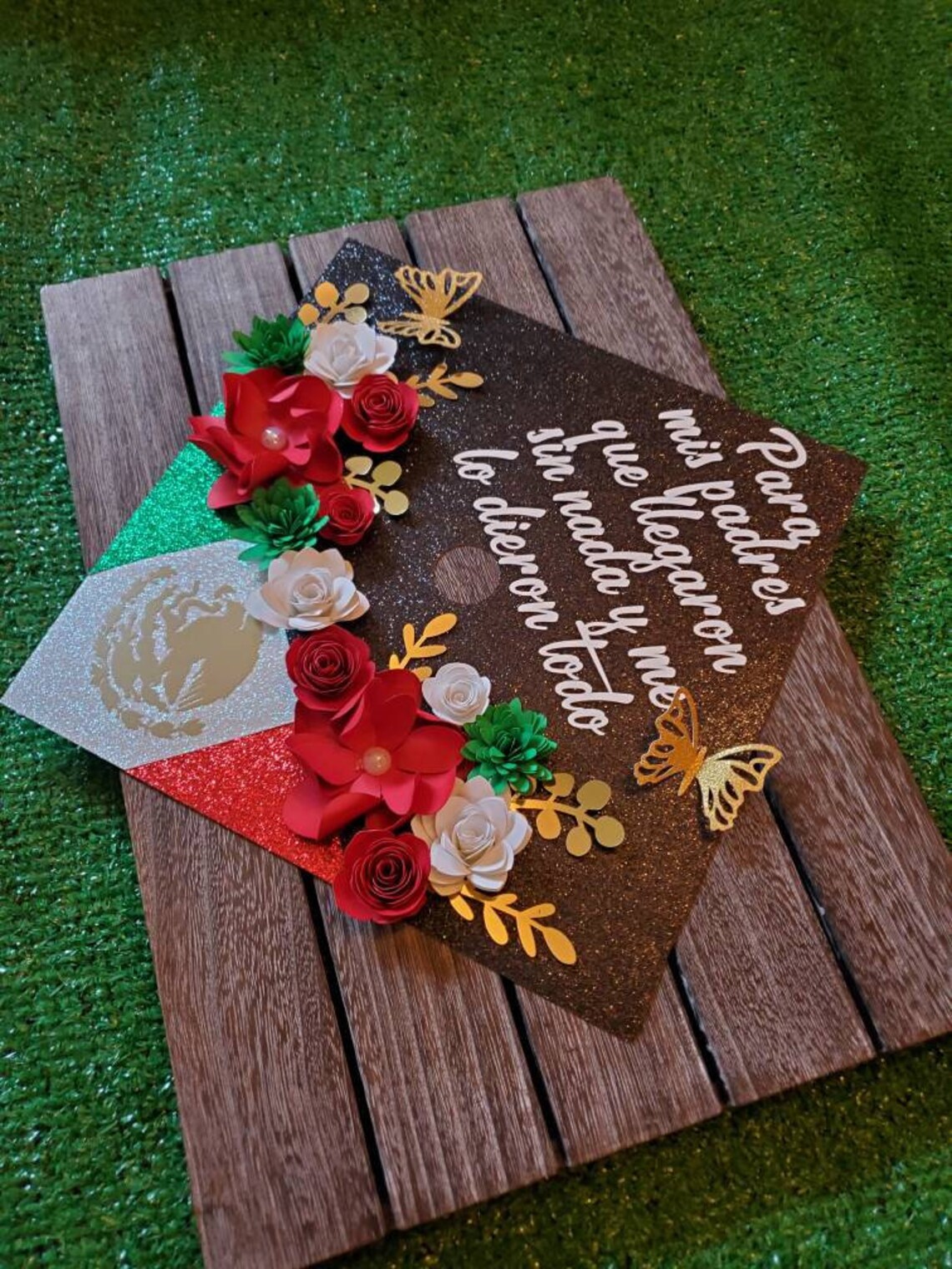 Graduation Cap Topper Mexican Graduation Topper Mexican Flag - Etsy