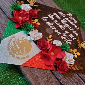 Graduation Cap Topper Mexican Graduation Topper Mexican Flag - Etsy