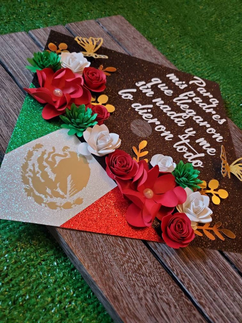 Graduation Cap Topper Mexican Graduation Topper Mexican Flag - Etsy