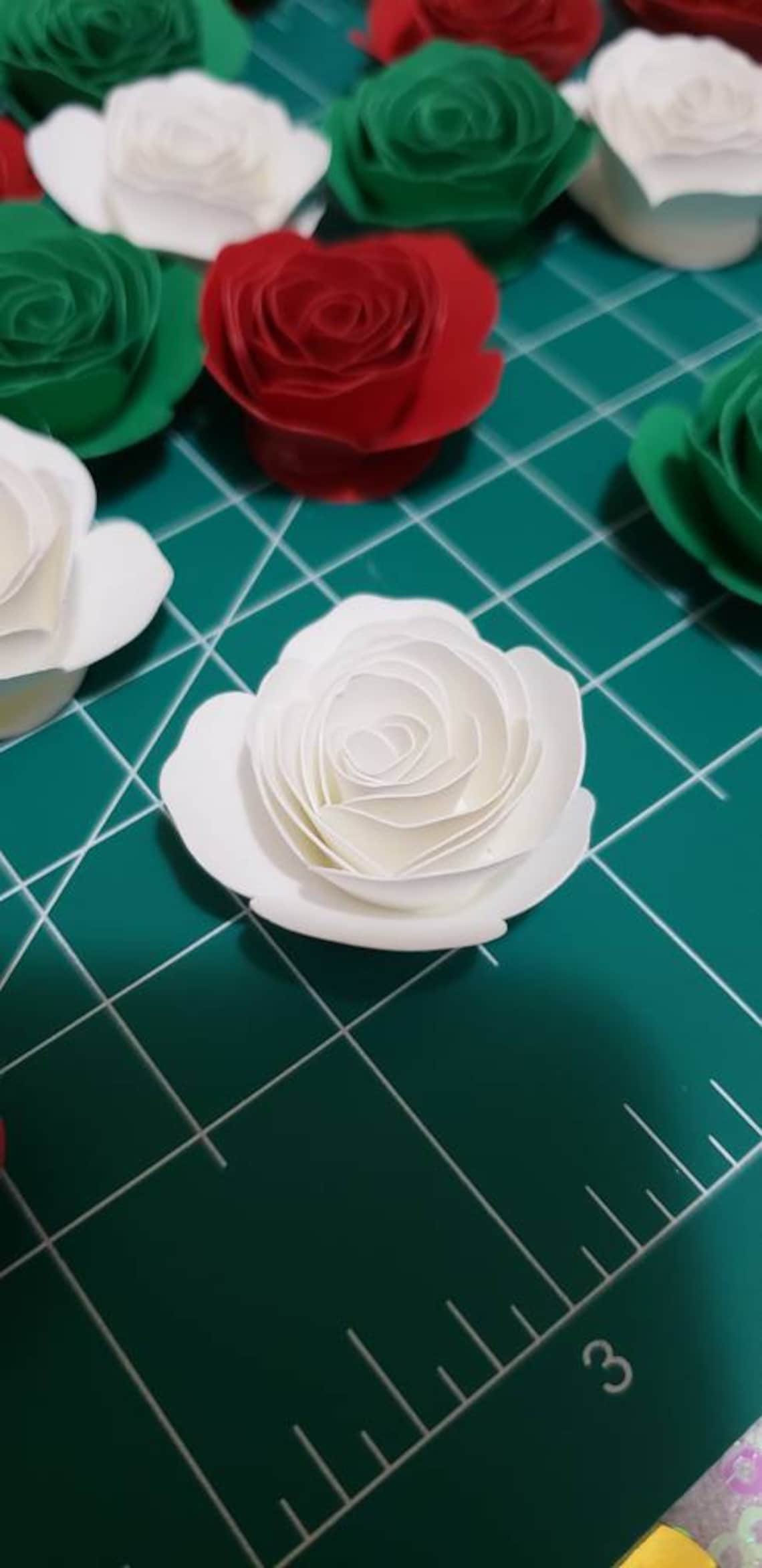 Mini Paper Flowers Mini Paper Roses Paper Flowers Cardstock - Etsy