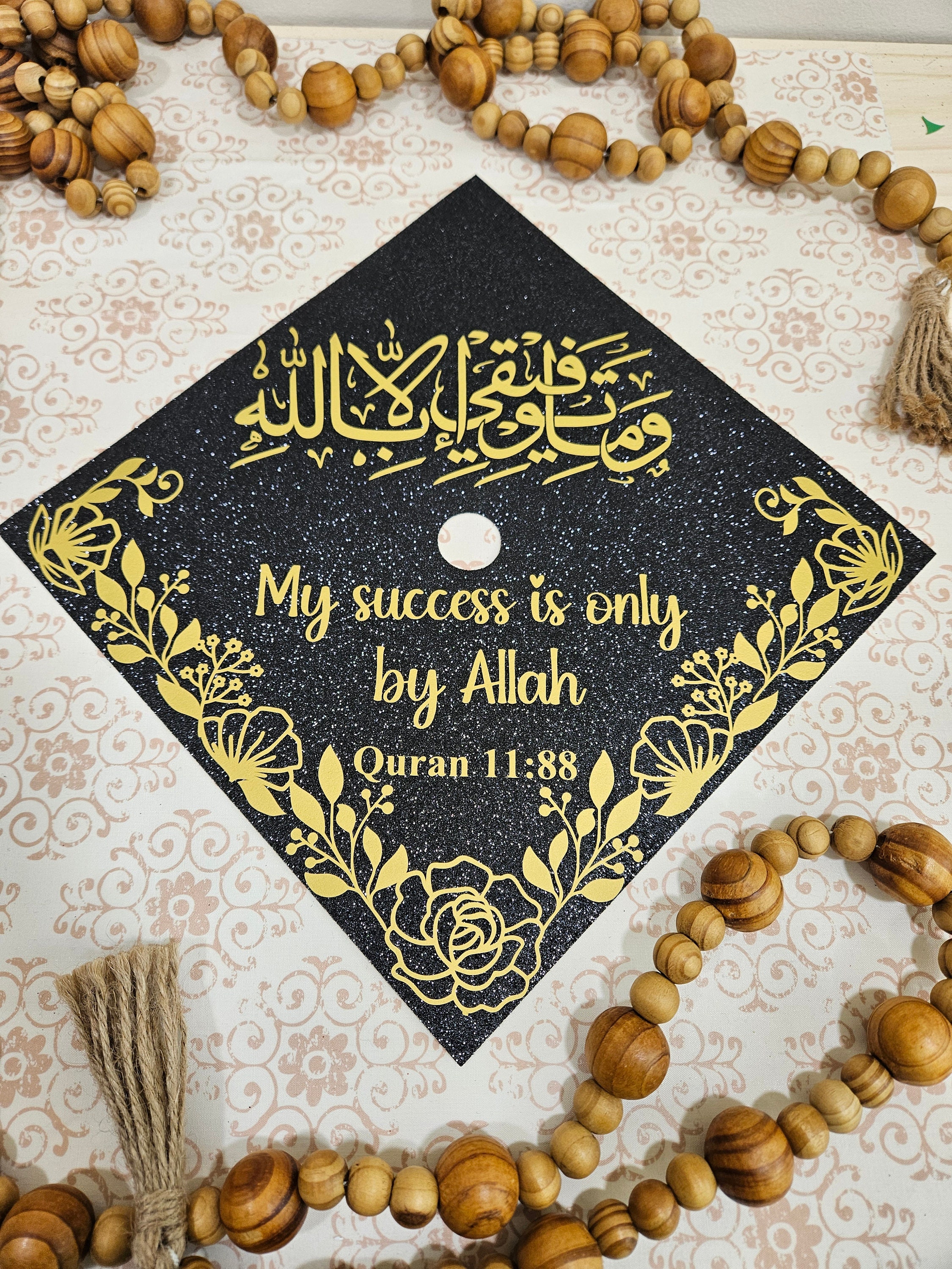 My Success is Only by Allah, Graduation Cap Topper, Grad 2024 - Etsy