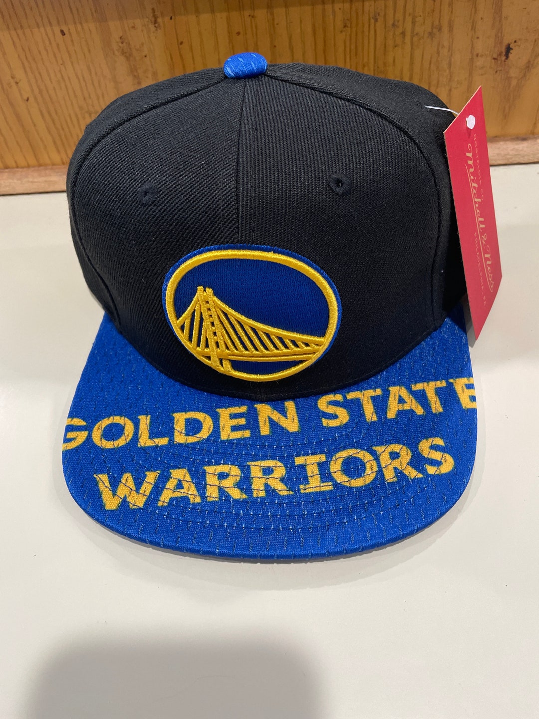 Golden State Warriors Snapback Hat Flat Bill Mitchell and Ness - Etsy