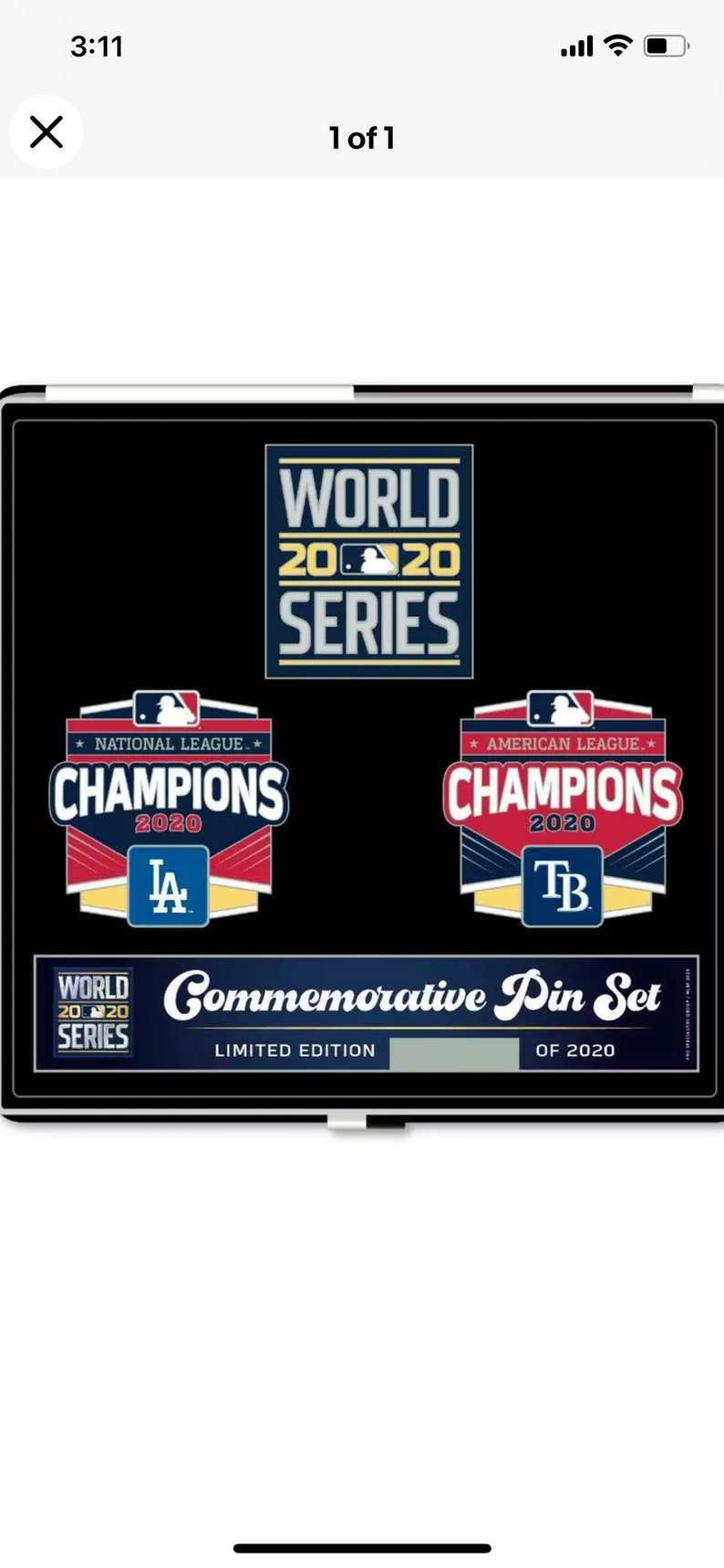 Dodgers Champions Commemorative 3 Pin Collector Set - Etsy