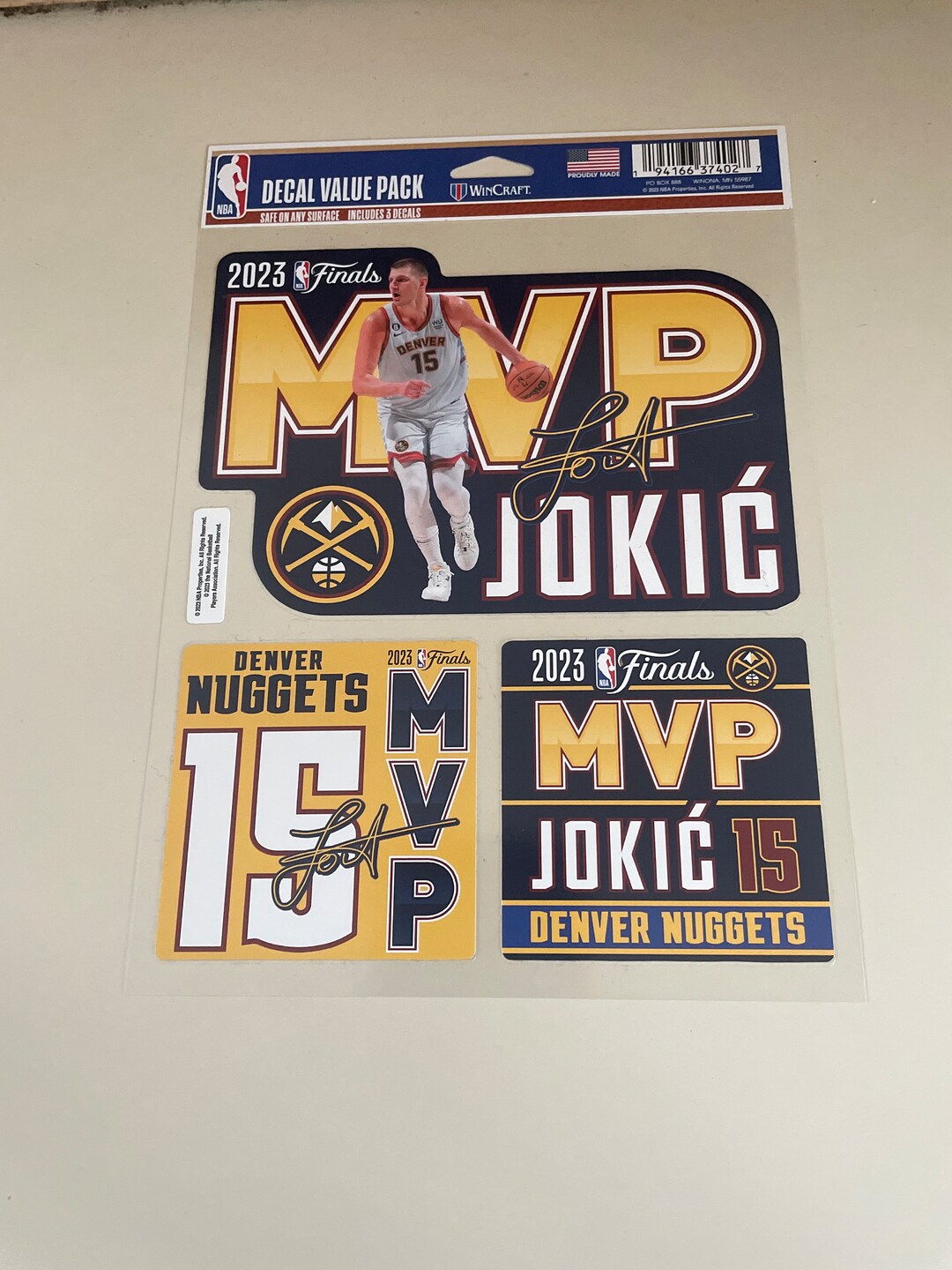 Denver Nuggets Decal Sheet Jokic Mvp Water Bottles Windows Laptop - Etsy