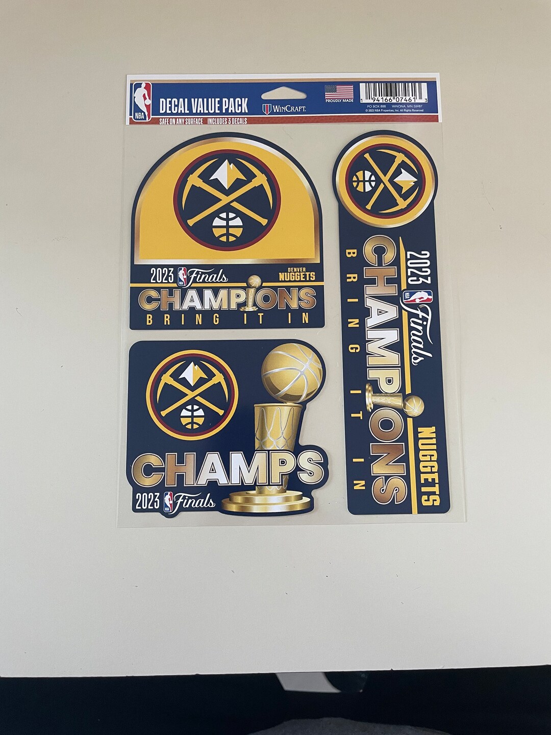 Denver Nuggets Champions Fan Pack Decal Set - Etsy