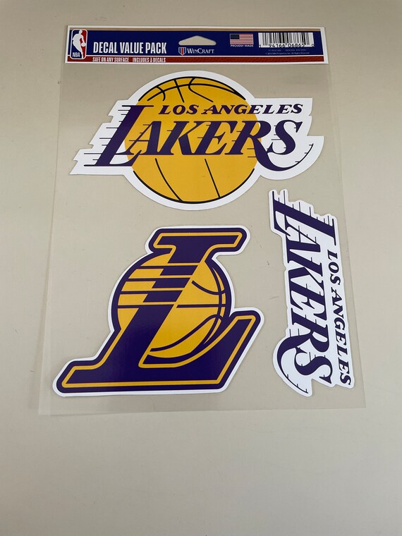 Lakers 3 Decal Set Fan Pack Decals - Etsy