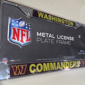 Washington Commanders Chrome License Plate Frame - Etsy