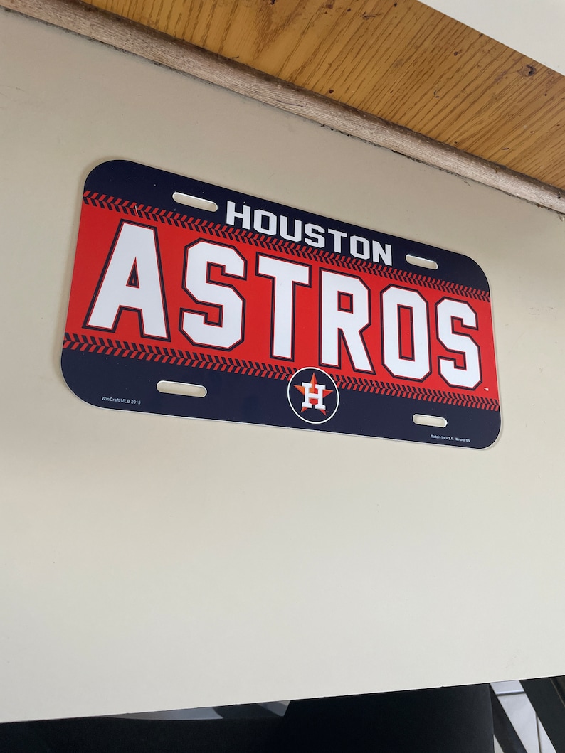Houston Astros Plastic License Plate - Etsy