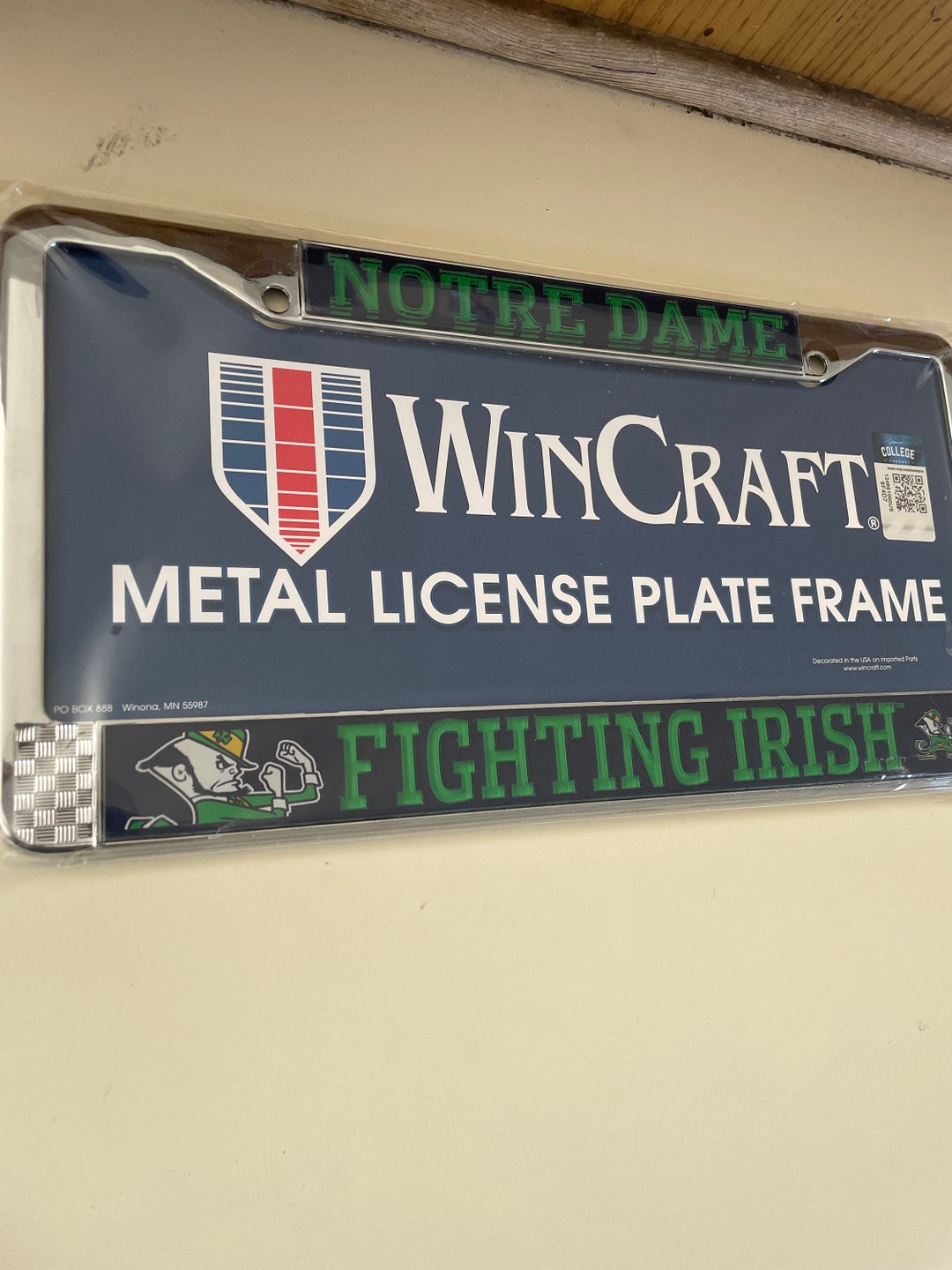 Notre Dame Irish License Plate Frame Chrome Laser Cut - Etsy