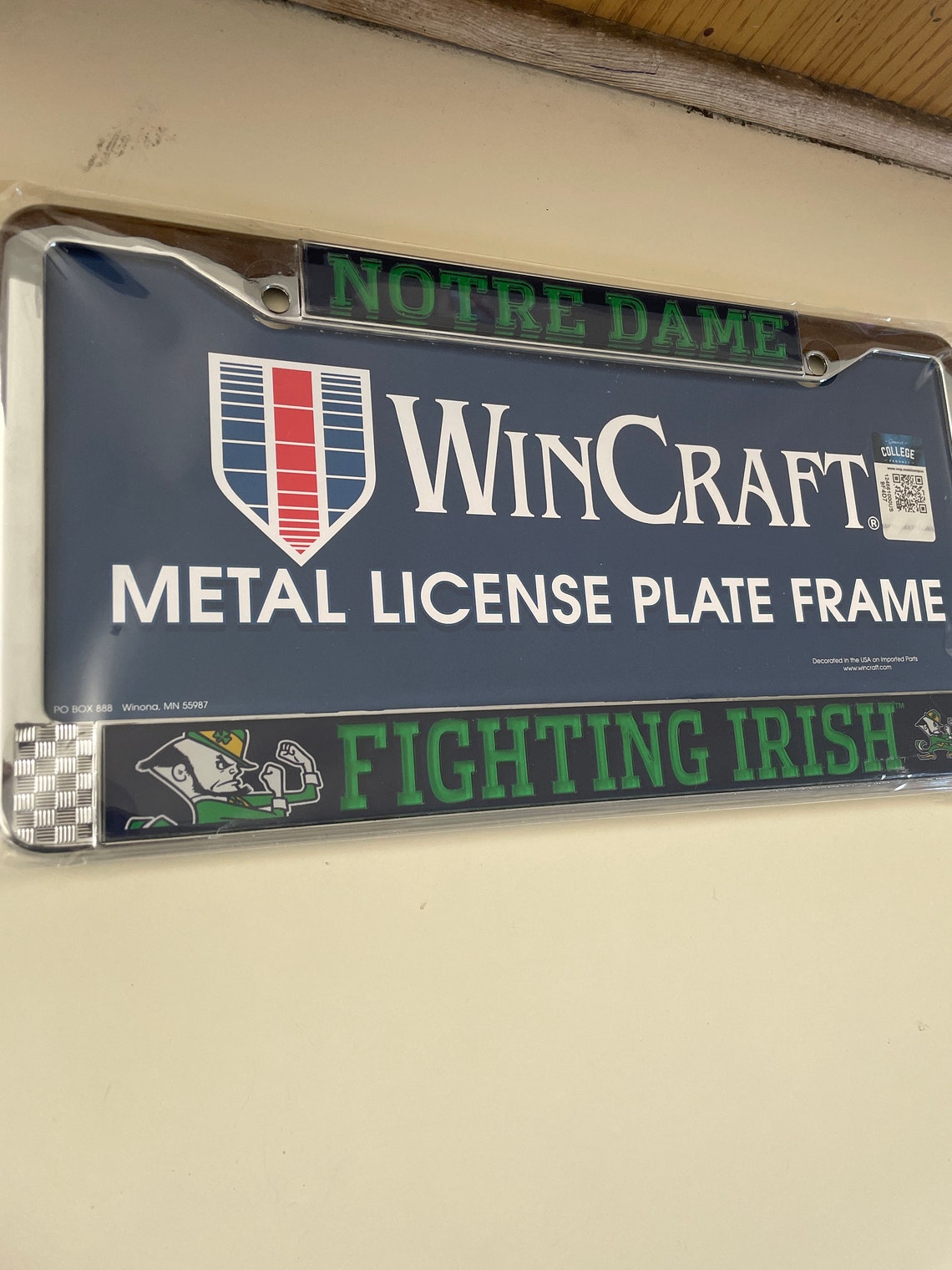 Notre Dame Irish License Plate Frame Chrome Laser Cut - Etsy
