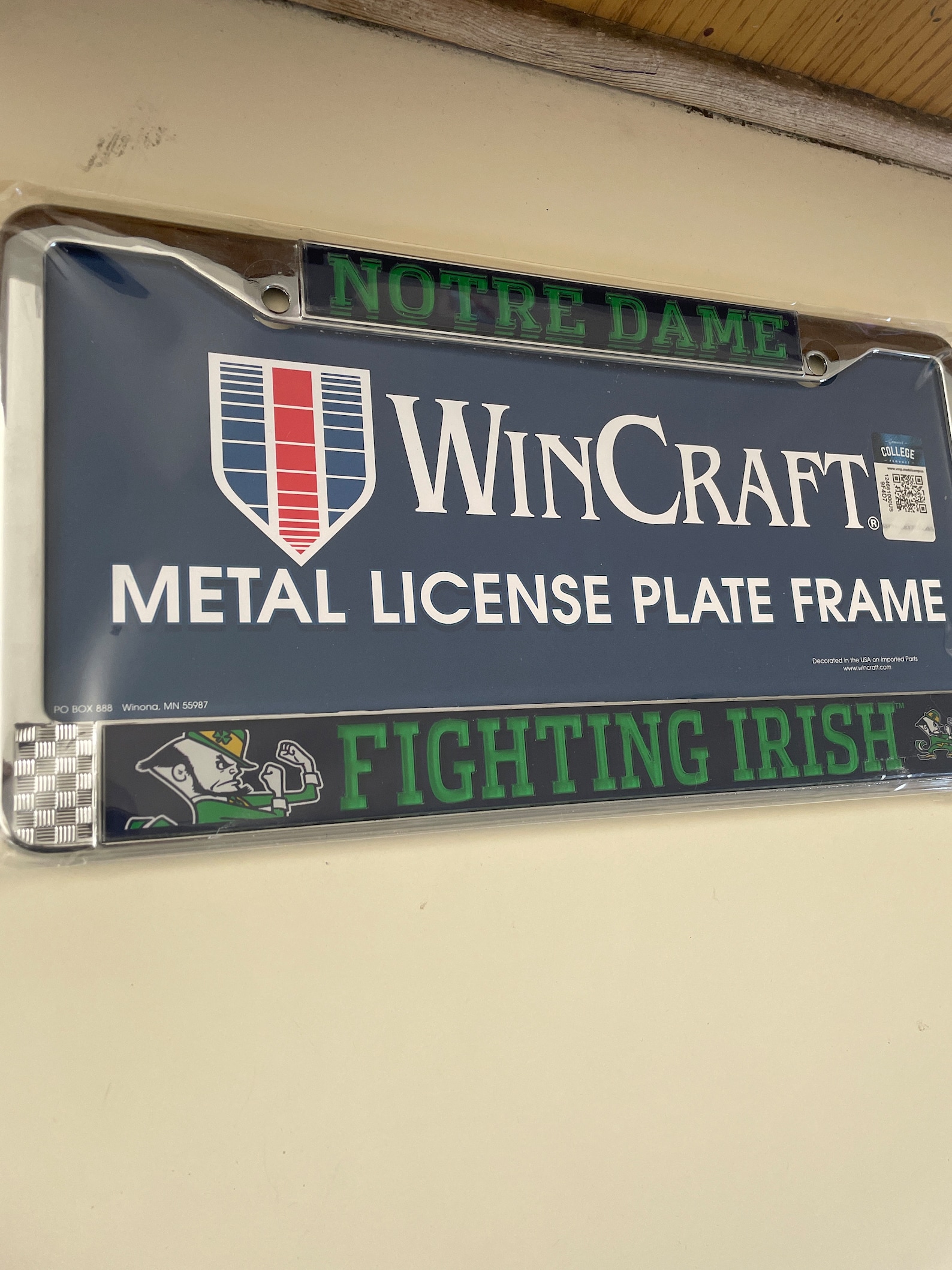 Notre Dame Irish License Plate Frame Chrome Laser Cut - Etsy