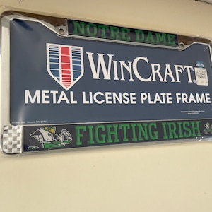 Notre Dame Irish License Plate Frame Chrome Laser Cut - Etsy