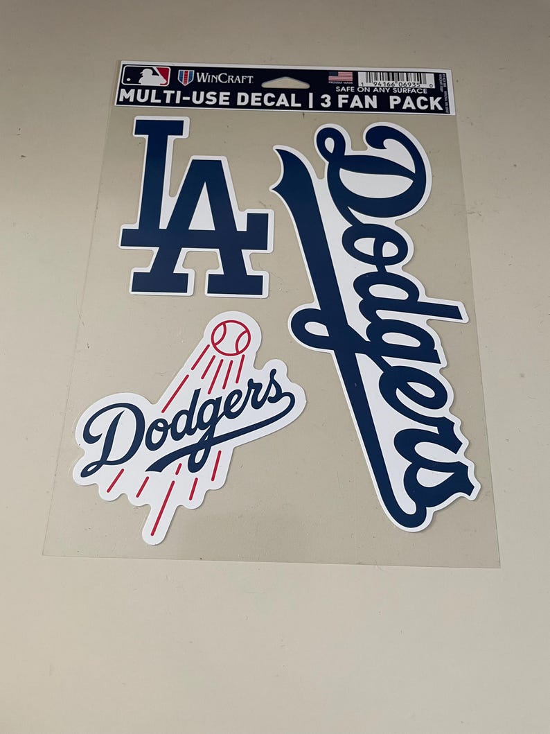 Dodgers Decal Set 3 Decals Windows Laptop Water Bottle - Etsy