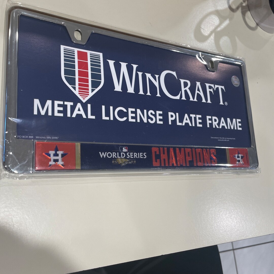 Houston Astros Champions License Plate Frame Chrome - Etsy