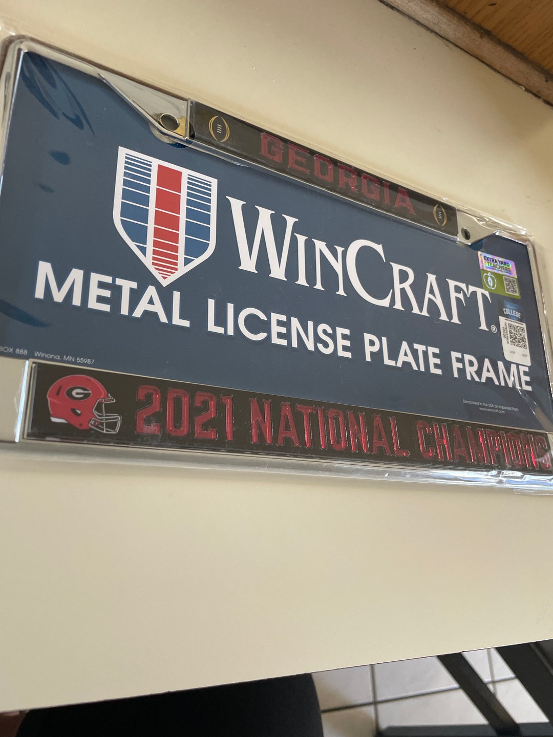 Georgia Bulldogs National Champions Chrome License Plate Frame Laser ...