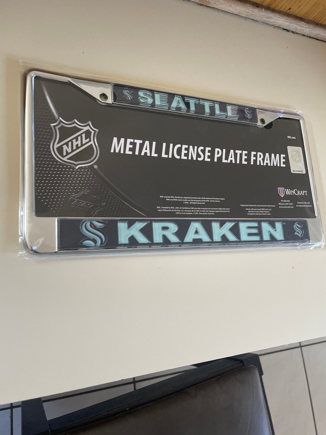 Seattle Kraken Laser Cut Chrome License Frame - Etsy